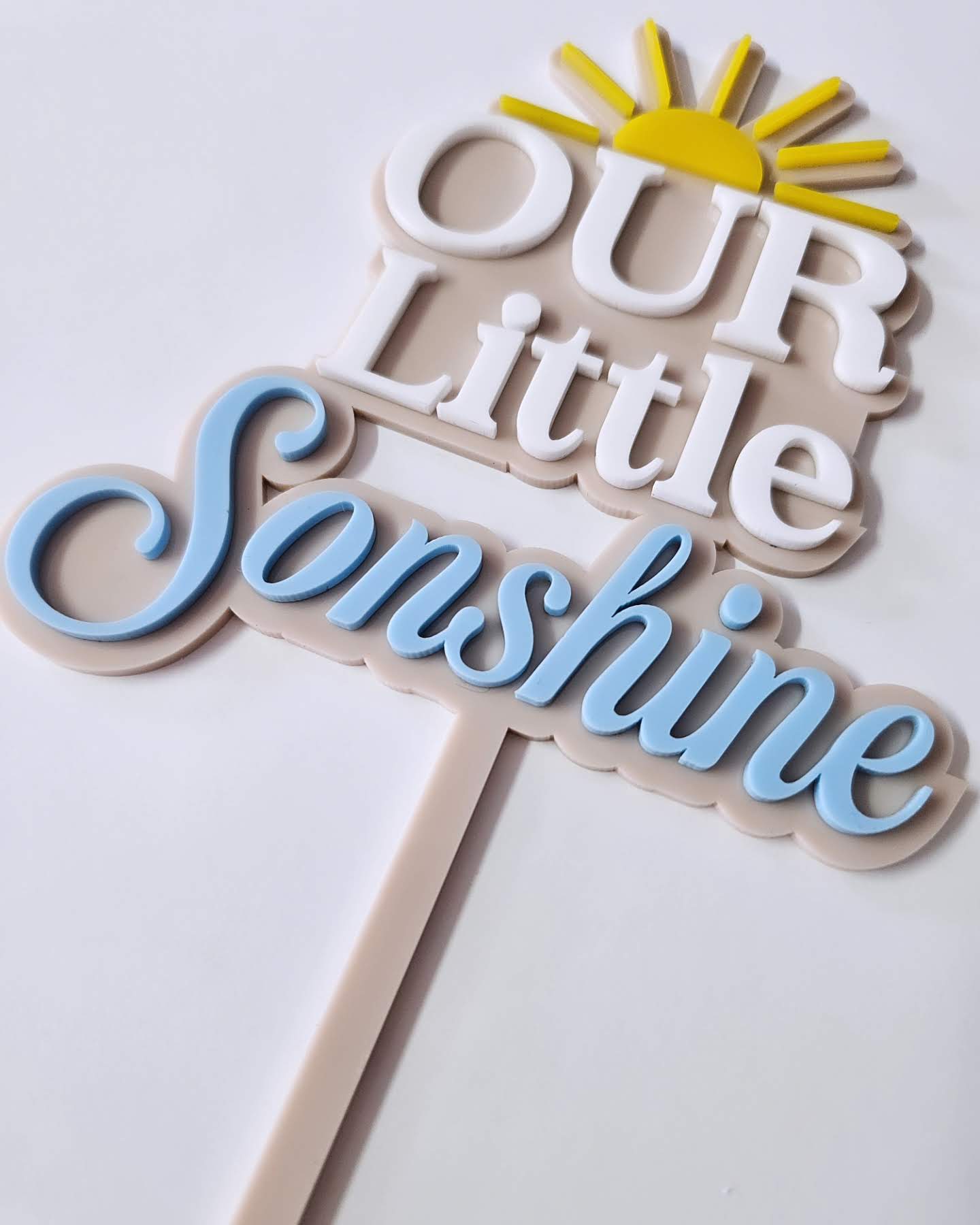 Double Layer Acrylic Cake Topper – MKelada Designs